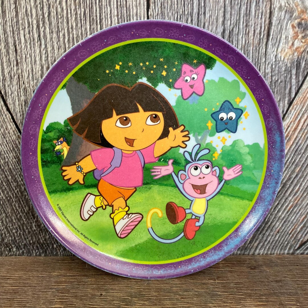 Vintage Dora the Explorer Plate Adventures of Dora and Boots Melmac ...