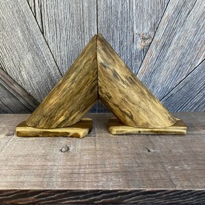 Handmade Raw Wood Bookends Live Edge Solid Wood Log Bookends Tree Stump ...