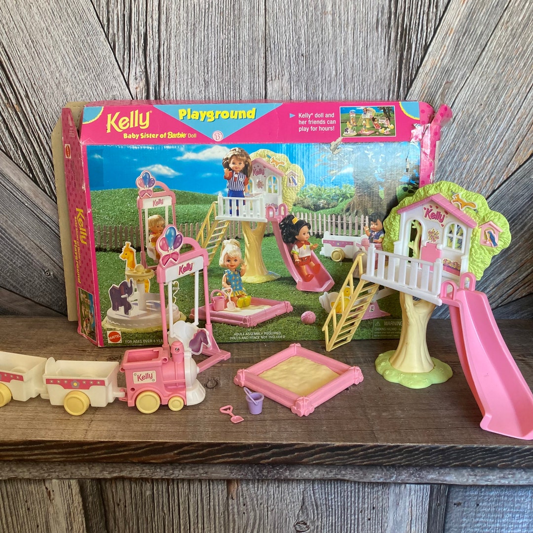 Vintage Kelly Playground, Sister of Barbie Playground Playset, Mattel ...