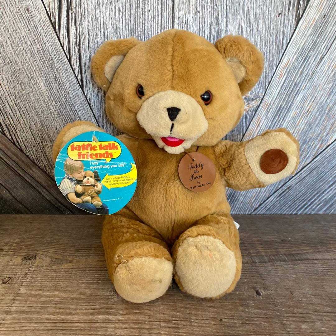 Vintage Tattle Talk Friends Teddy the Bear Plush {collectable Plush ...