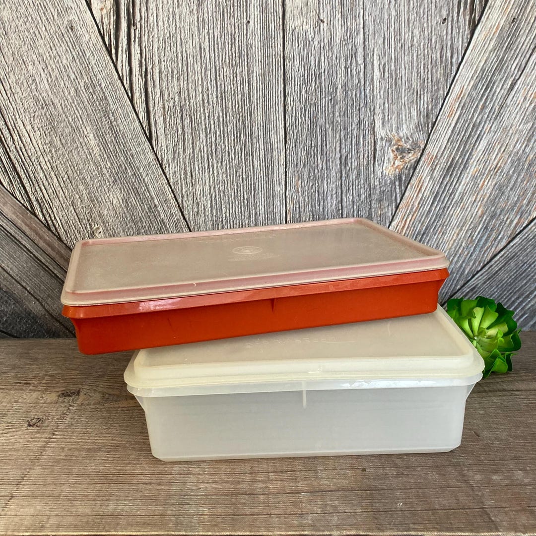 2 Vintage Tupperware Containers, Snack and Store, Bacon Sandwich Keeper ...