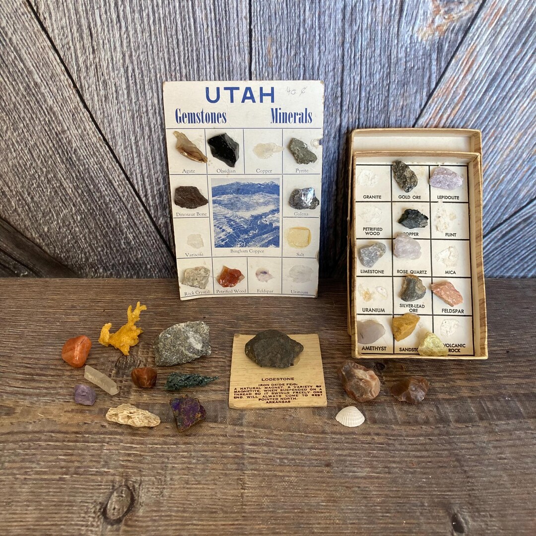 Vintage Rock Collection, Hobby Starter Collection, Rocks and Minerals ...