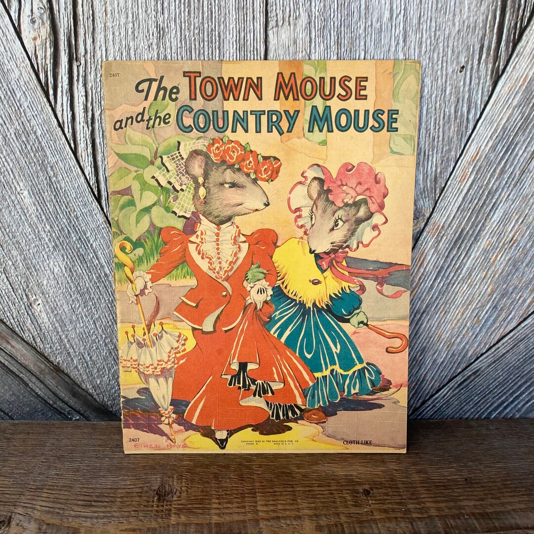 Vintage the Town Mouse and the Country Mouse Book 1942 Ethel - Etsy