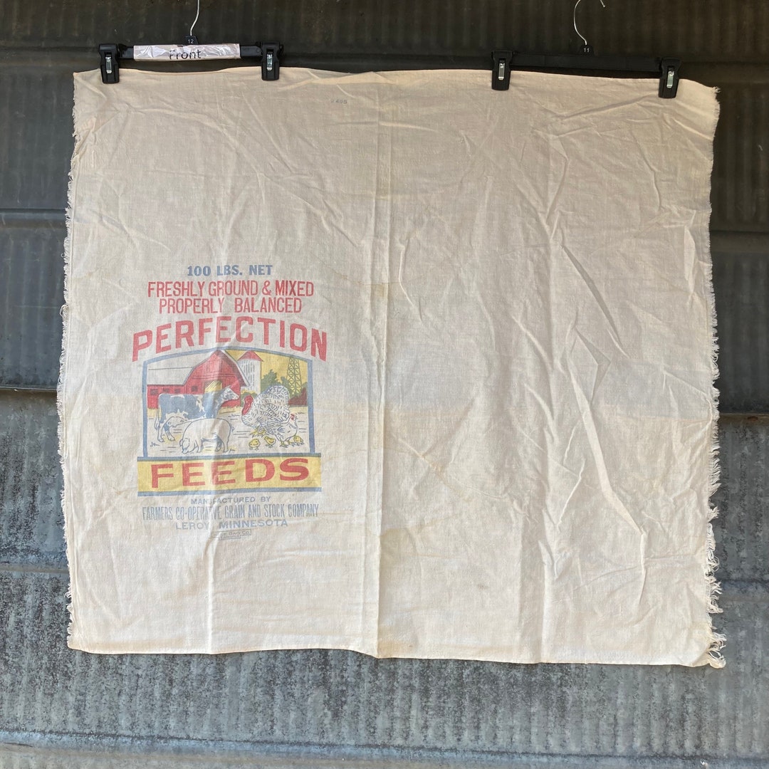 Vintage Perfection Feeds Farmers Co-operative Grain and Stock Co. Sack ...
