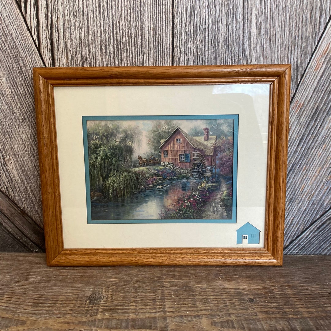 Vintage Gristmill Mill Waterwheel Picture {barn Horse Carriage Flowers ...