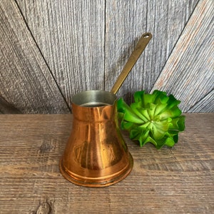 Vintage Copper Coffee Briki Sauce Pan Pot Handle Ladle {copper Colored ...