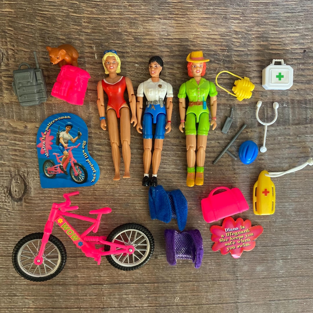 Vintage Lanard Wow Girls, 1999 Girl Action Figures With Accessories ...