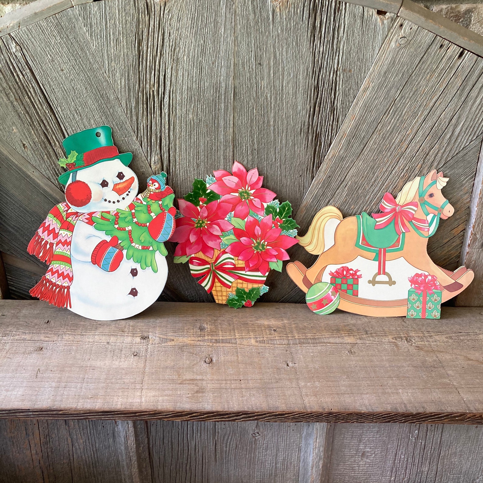 3 Vintage Christmas Die Cut Paper Decoration Kit Lot Hallmark | Etsy