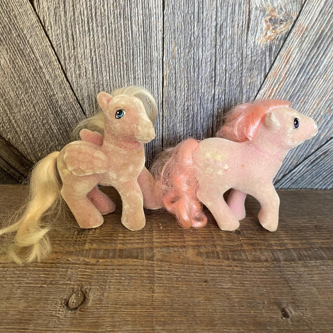 2 Vintage My Little Pony so Soft Hippity Hop, Lickity Split Pink Fuzzy ...