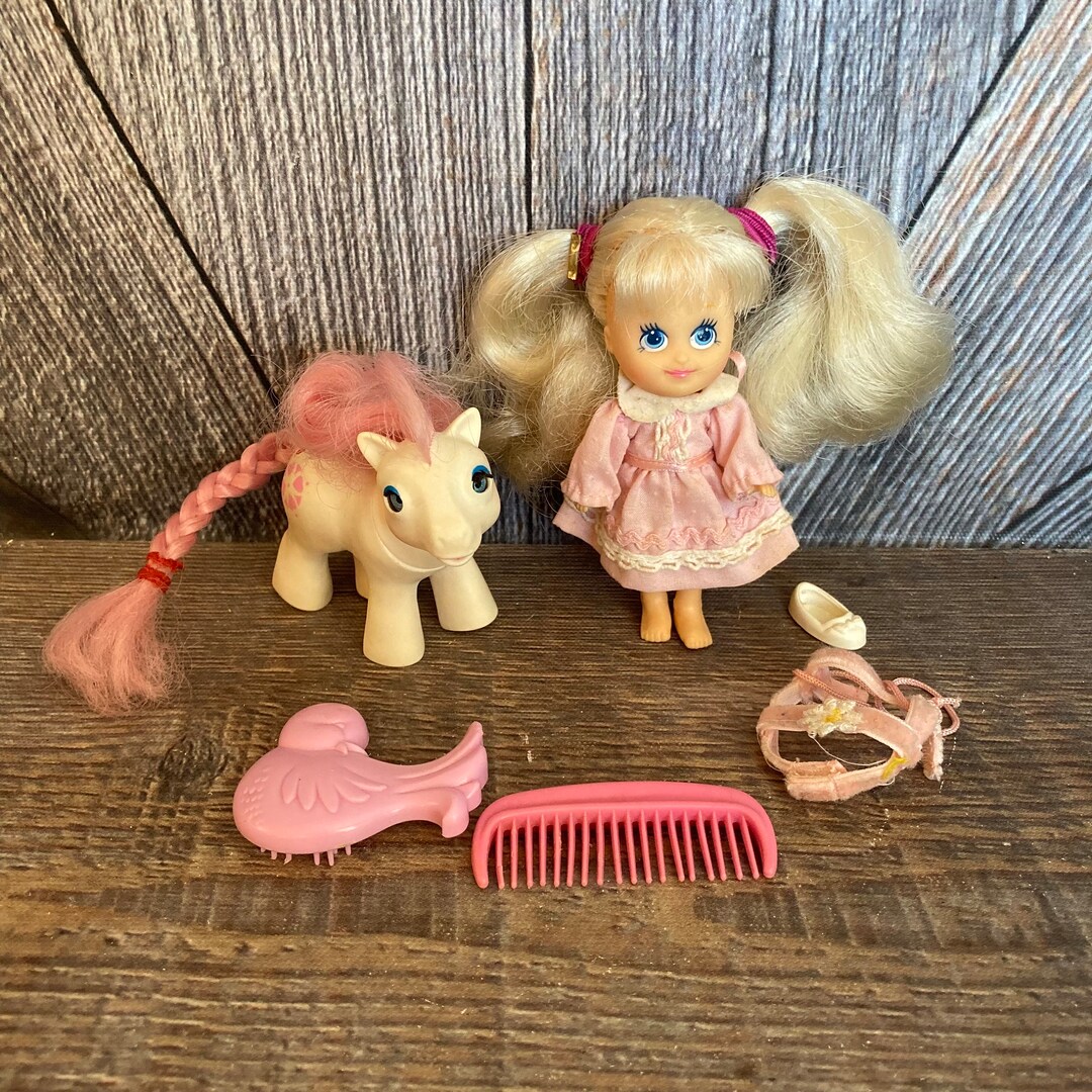 Vintage My Little Pony Molly and Baby Sundance Beddy Bye Eye and Brush ...