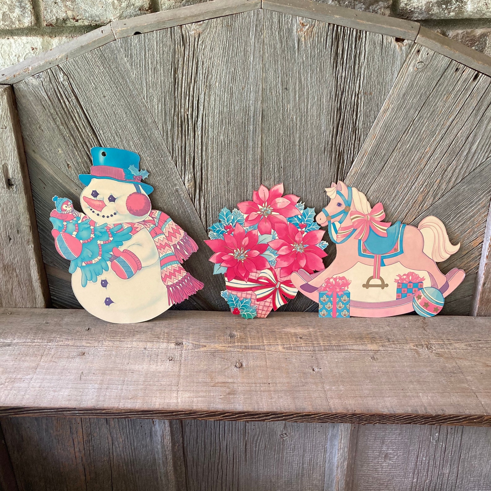 3 Vintage Christmas Die Cut Paper Decoration Kit Lot Hallmark | Etsy