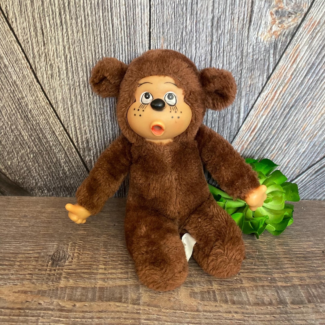 Vintage Faux Monchhichi Doll, 1970s Toy, 1974 Monchhichi, Monchichi, by ...
