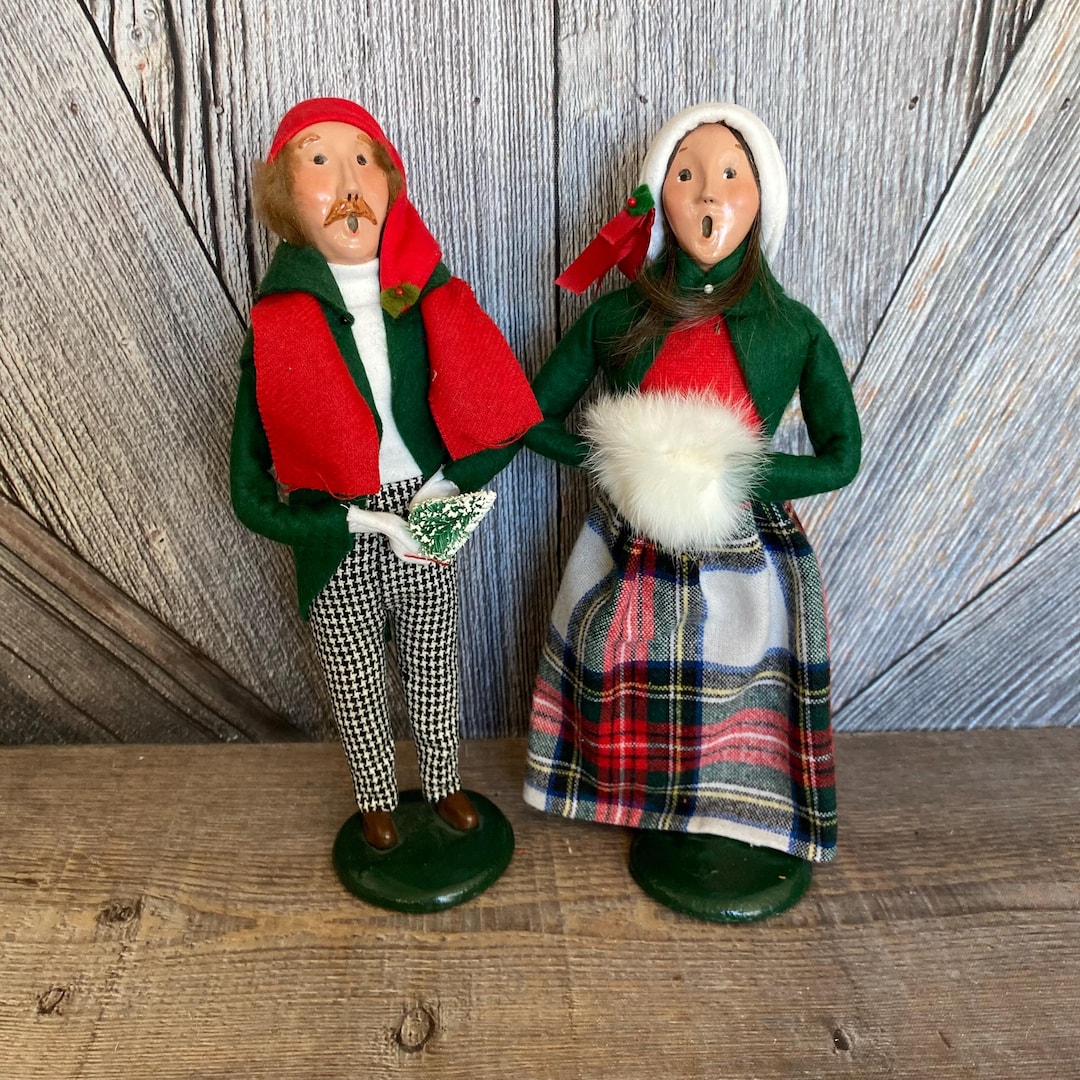 2 Vintage Caroler Figurines, Byers' Choice Carolers, Christmas Carolers ...