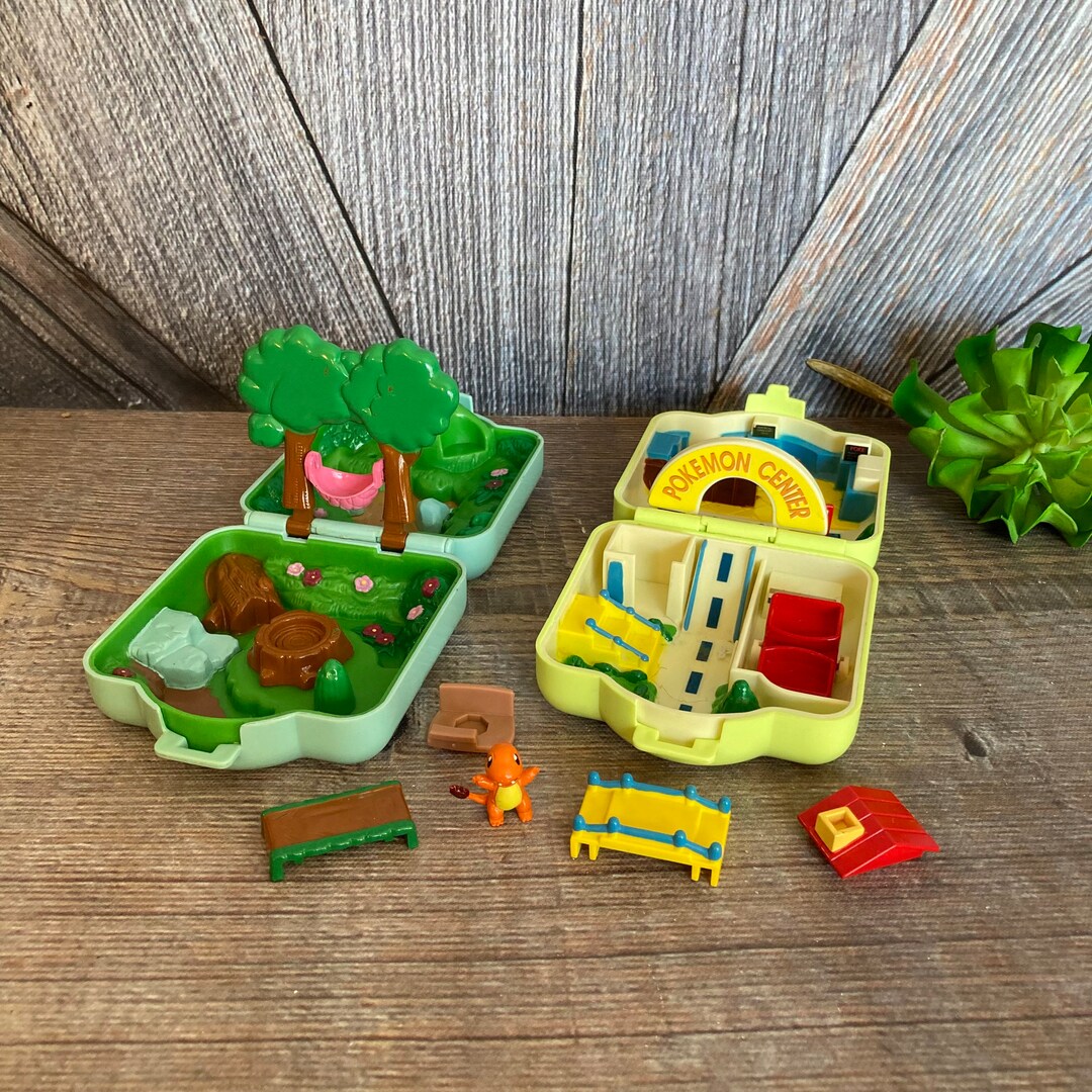 2 Vintage Pokemon Play Set pokemon Compact Polly Pocket - Etsy