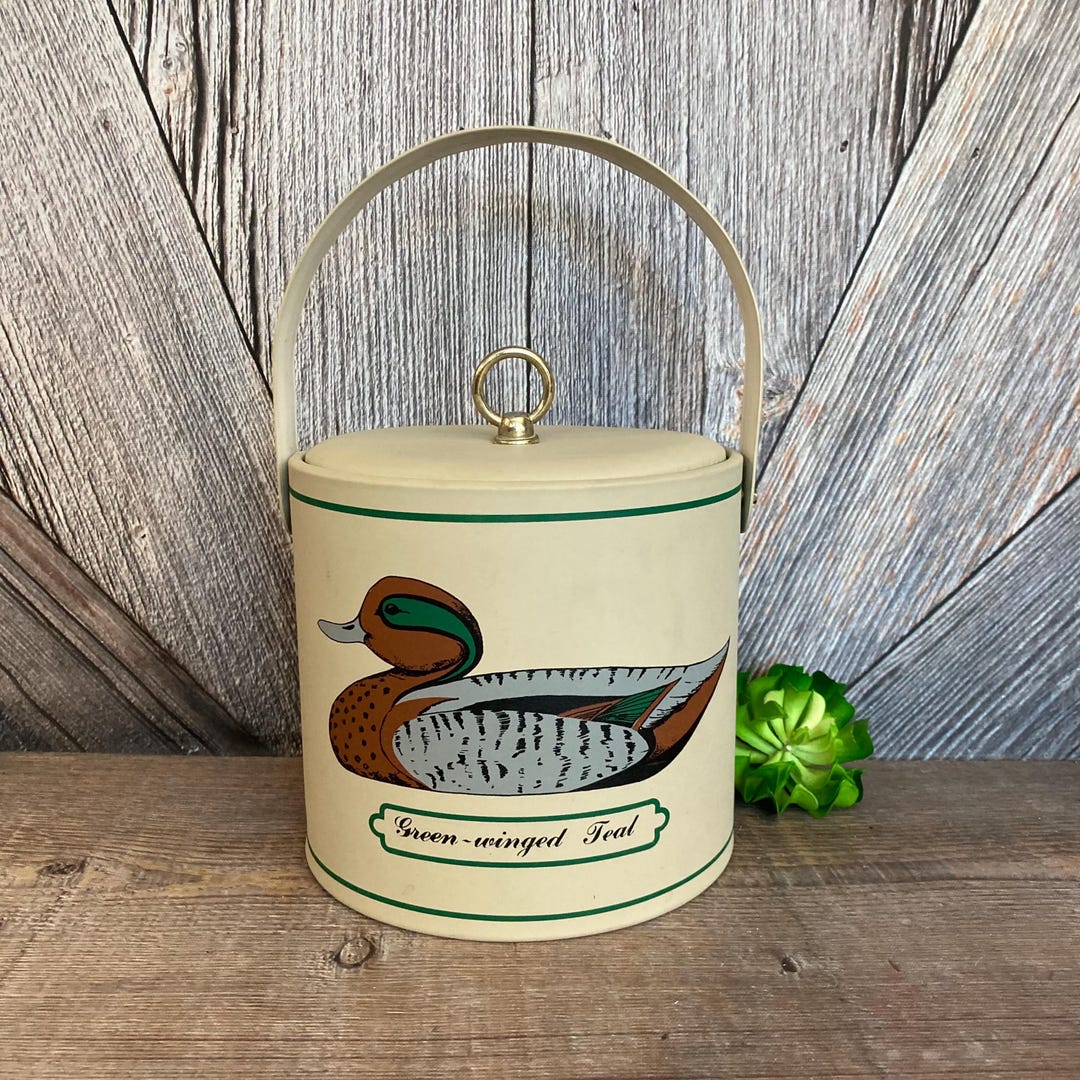 Vintage Ice Bucket Georges Briard Mallard Duck, Green-winged Teal Cold ...