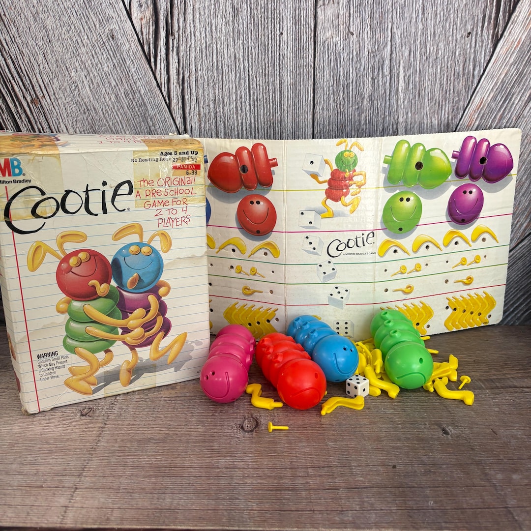 Vintage Cootie Game Milton Bradley, 1983 Complete! the Game of Cootie ...