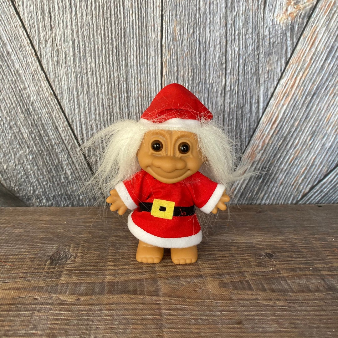 Vintage Christmas Santa Troll Doll Decoration {winter Christmas Troll ...