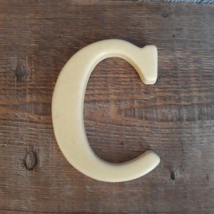 Vintage Letter C Old Sign off White Large 6.5 Inch Plastic Letter Wall ...