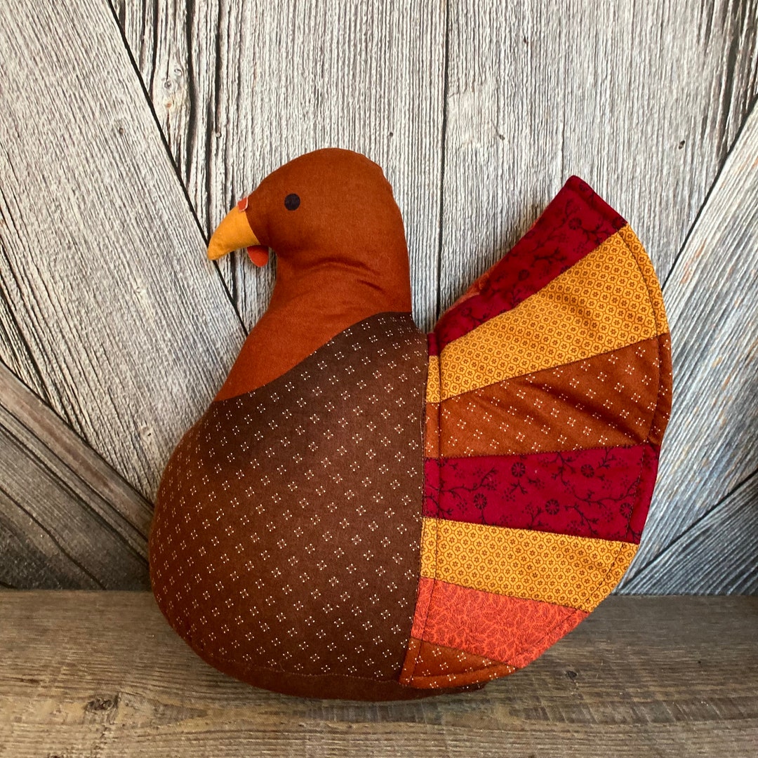 Vintage Cut and Sew Turkey {large 13 Inch Handmade Plush Stuffed Fabric ...