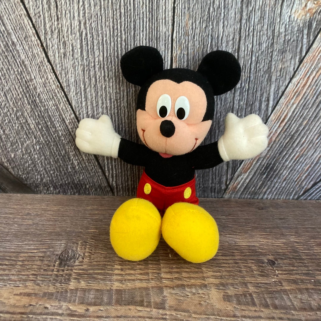 Vintage Mickey Mouse Stuffed Toy Bean Baby red Classic Mickey 9 Inch ...