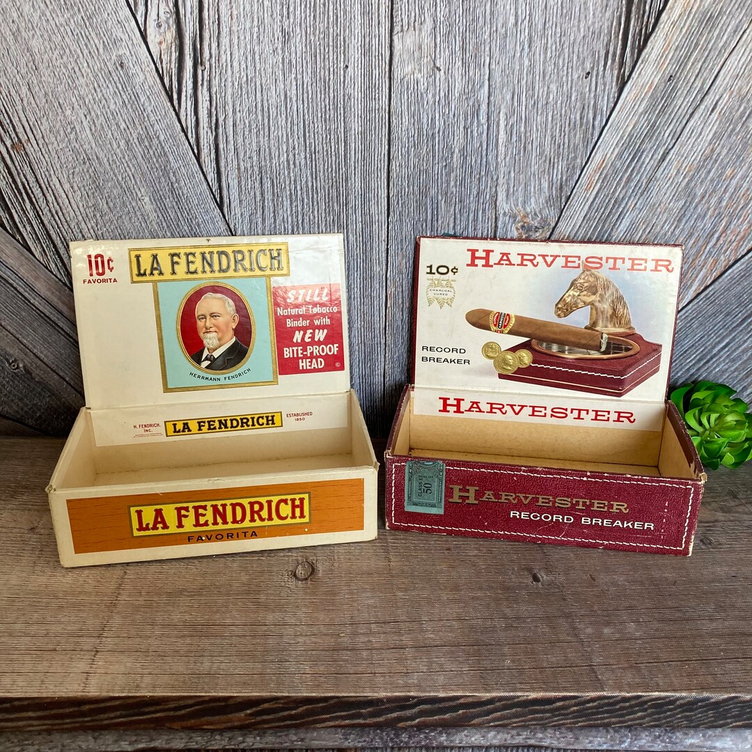 2 Vintage Cigar Boxes Authentic Cigar Box {harvester La Ferndrich ...