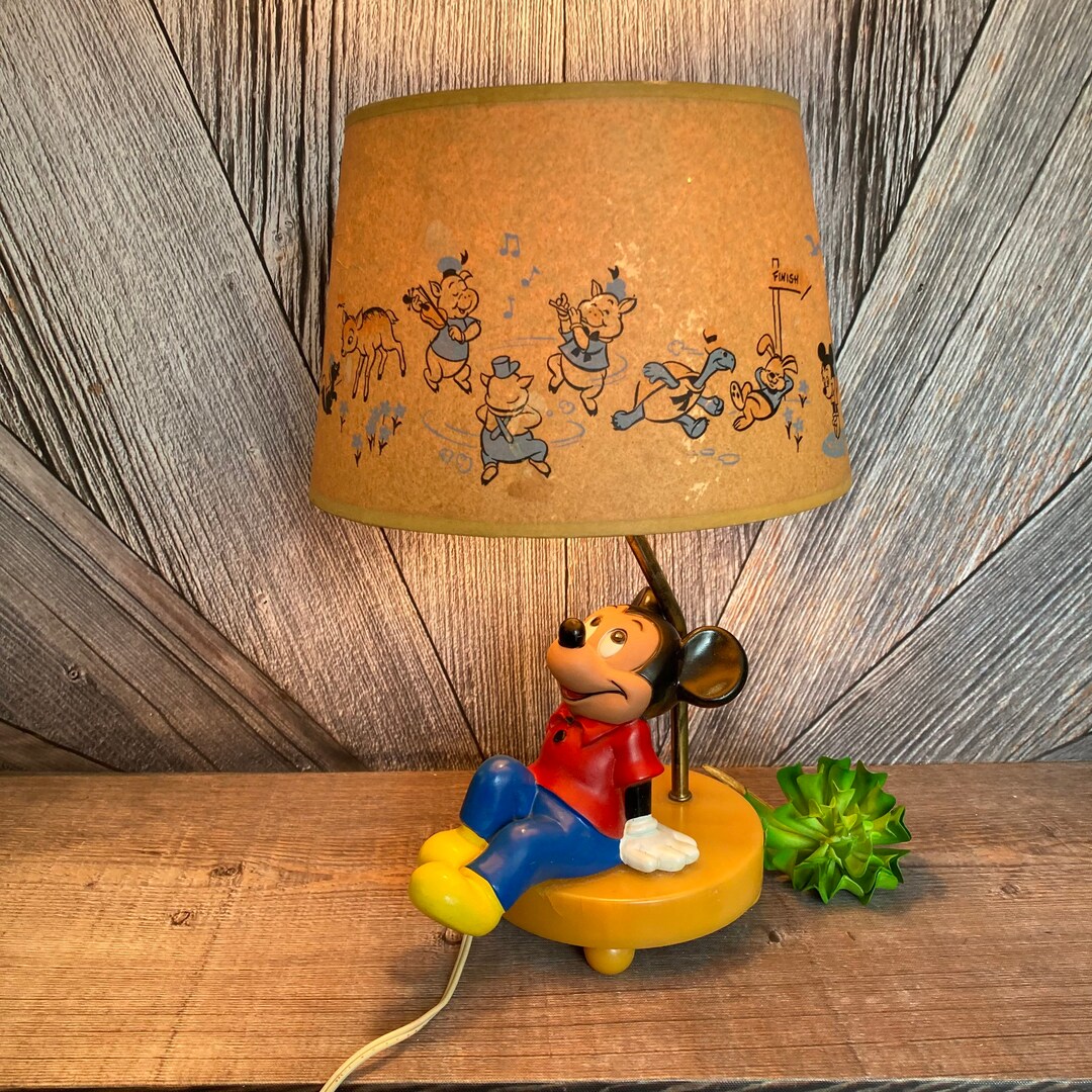Vintage Mickey Mouse Lamp {walt Disney Productions Nursery Decor ...