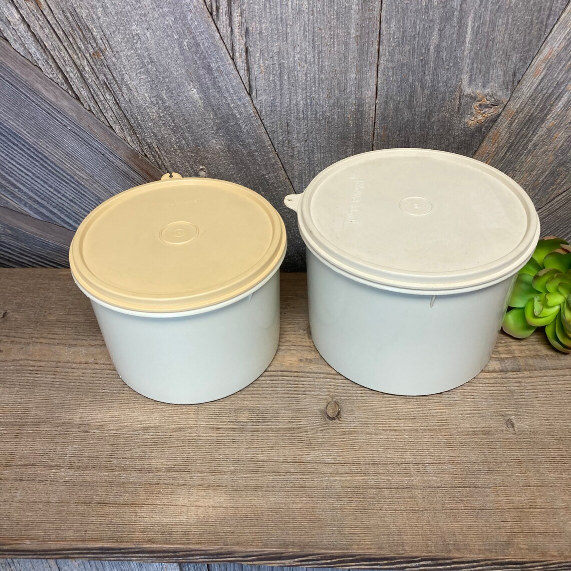 Vintage Tupperware Canister Set Plastic 2 Vintage Kitchen - Etsy