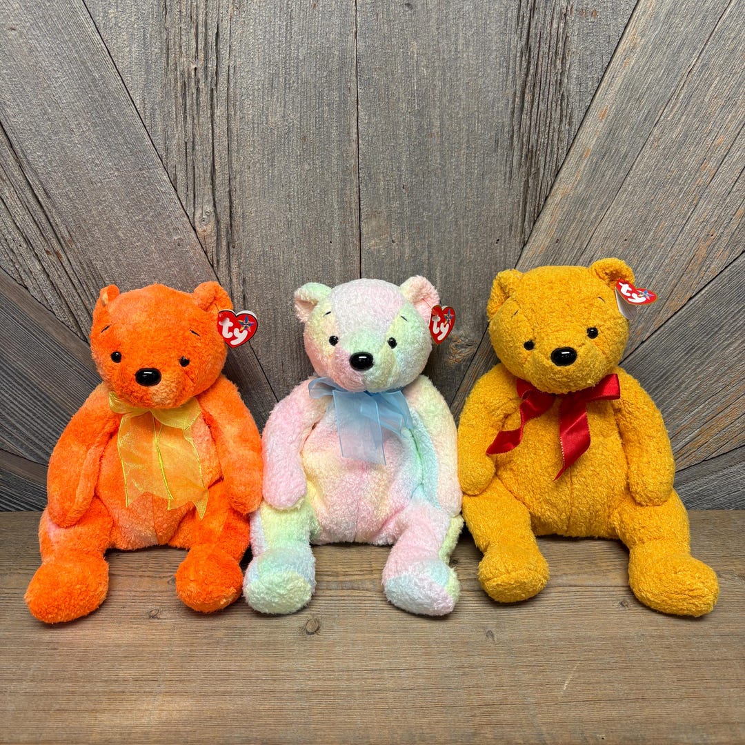 Vintage Bear Beanie Buddy Large Ty Beanie Baby Decoration 90s Toys Big ...