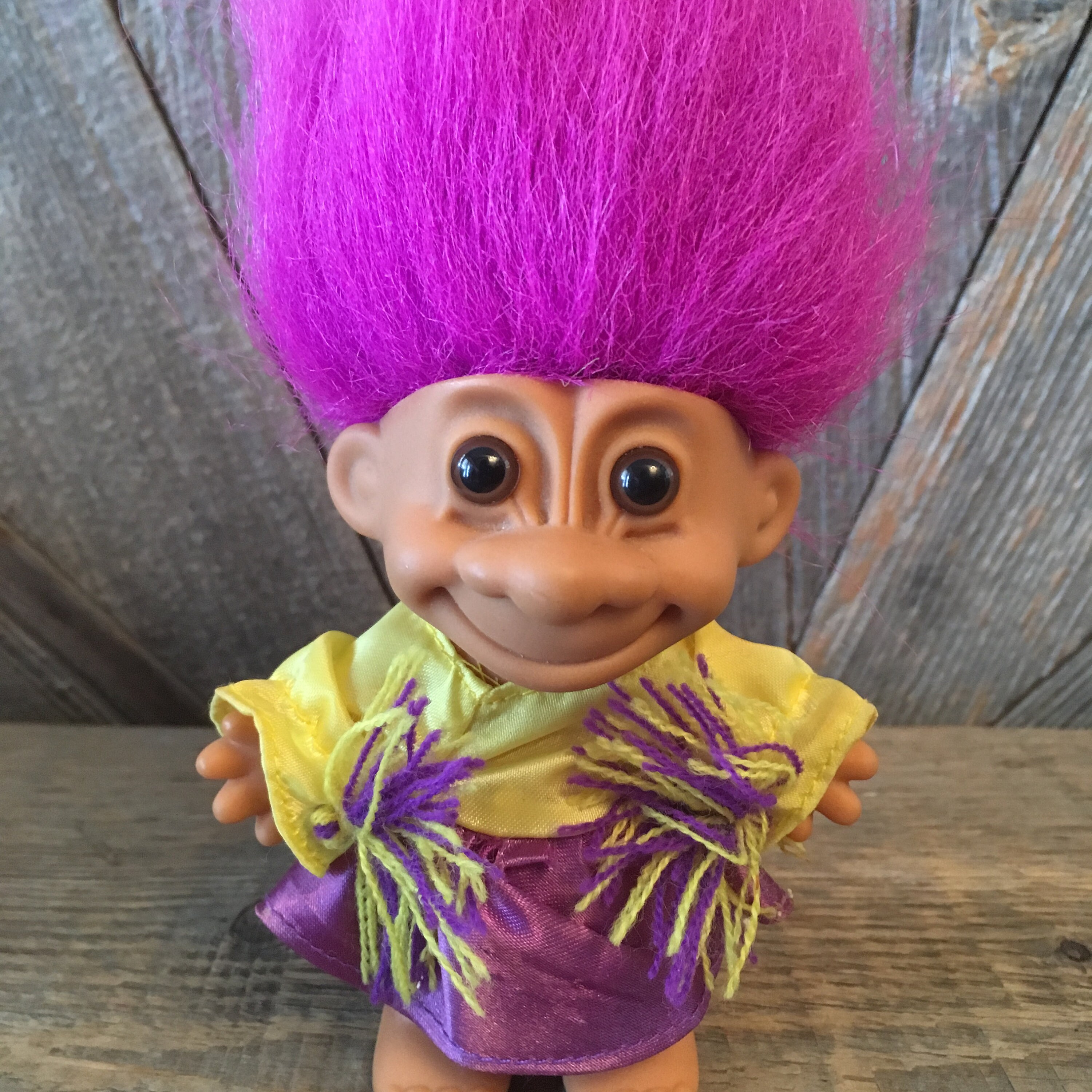 Vintage Troll Doll cheerleader Troll With Pink Hair Russ - Etsy