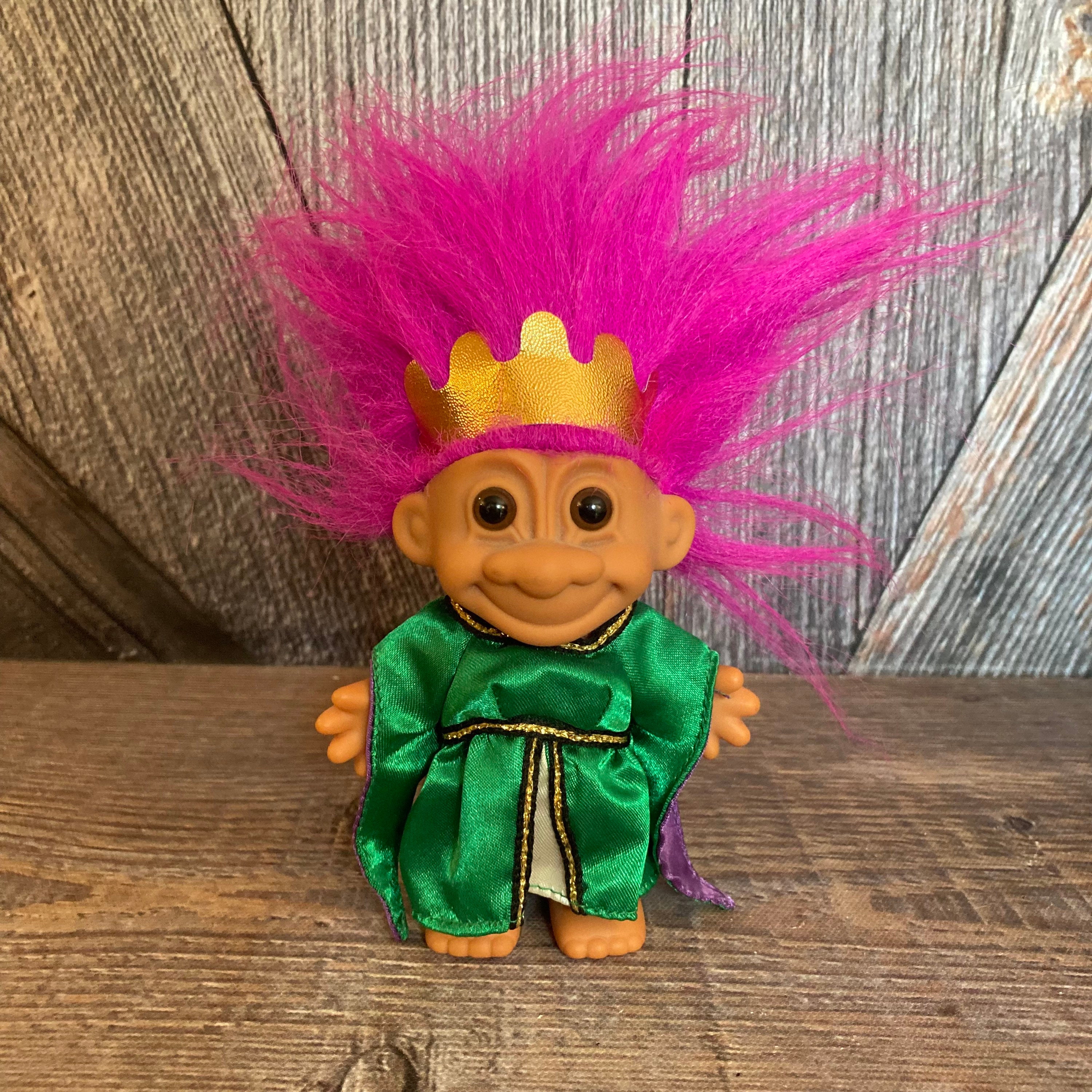 Vintage Queen Troll Doll {king or Queen Royal Troll With Green Dress ...