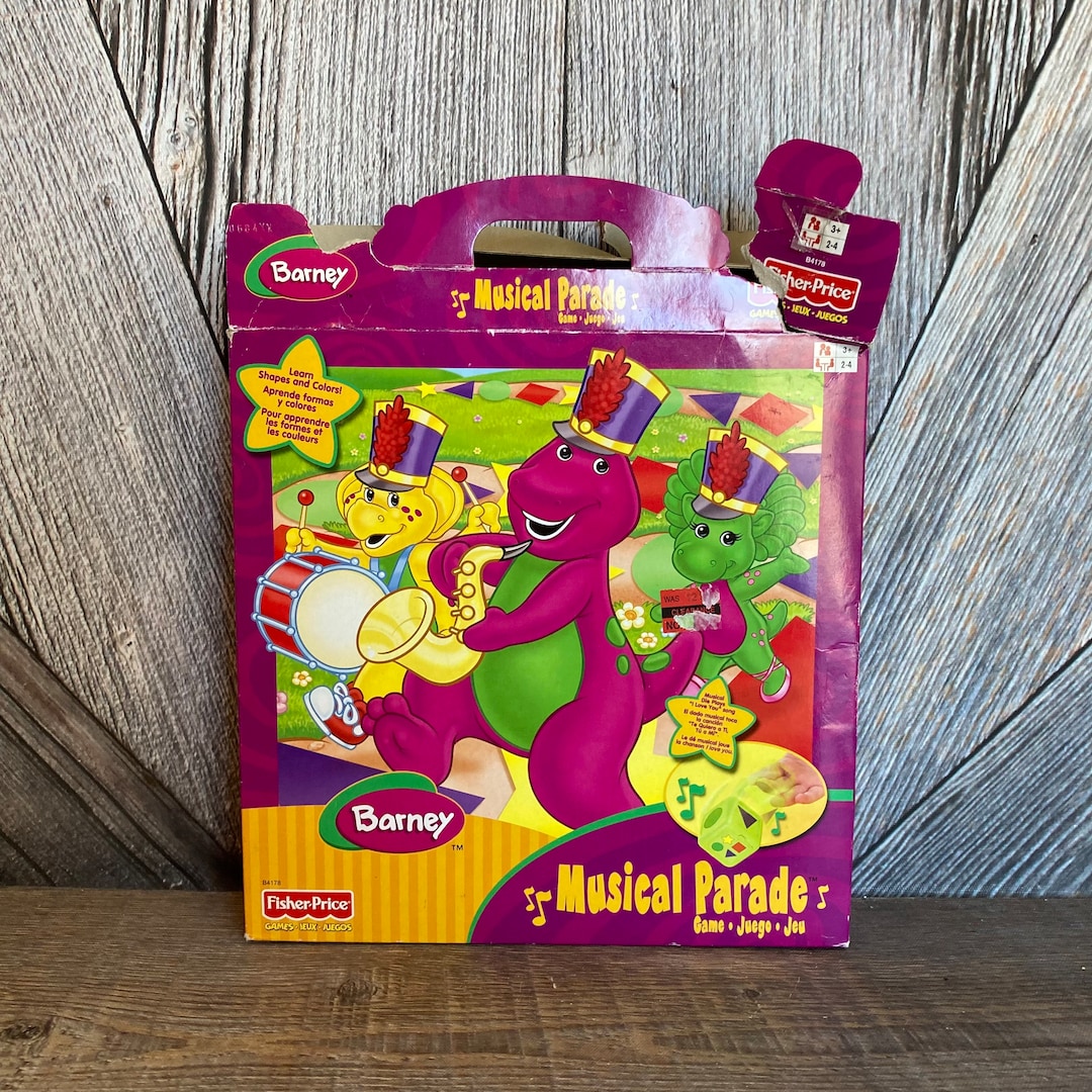 Vintage Barney Musical Parade Game Board Game Learn Shapes and Colors ...