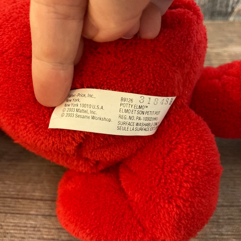Vintage Potty Elmo {stuffed 2003 Sesame Street Battery Plush Toys Potty ...