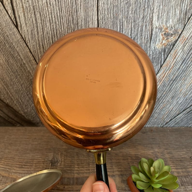 Vintage Solid Copper Pot Made in Japan. Fondue Pot Melting Pan - Etsy
