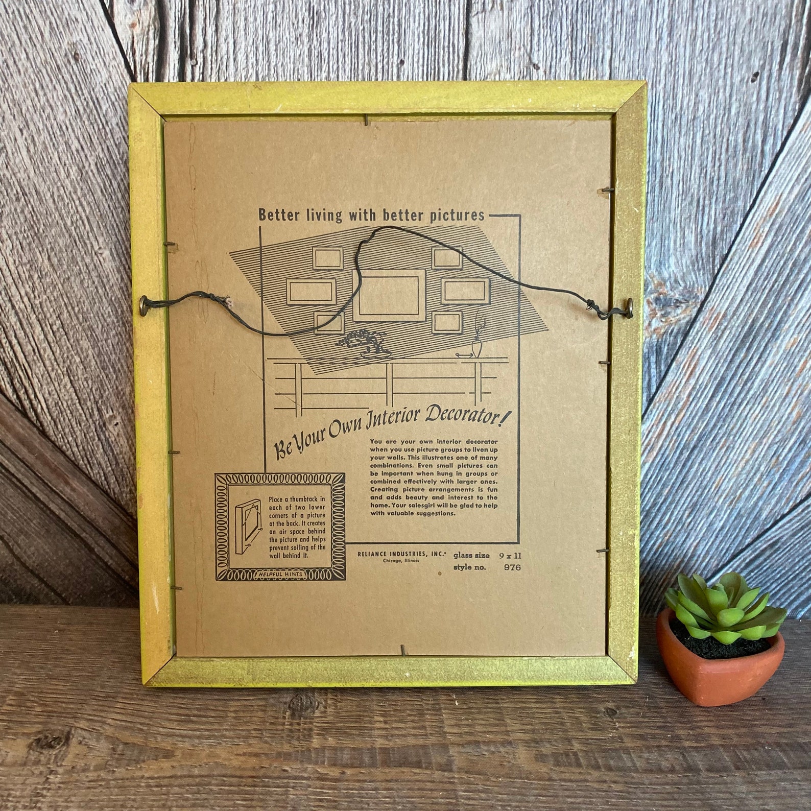 Vintage Floral Picture {watercolor Yellow Flowers Vintage Framed Print ...