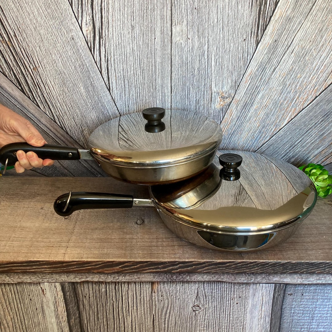 Vintage Revere Ware Pan Set 4 Piece 1801 Process Patent Copper Clad ...