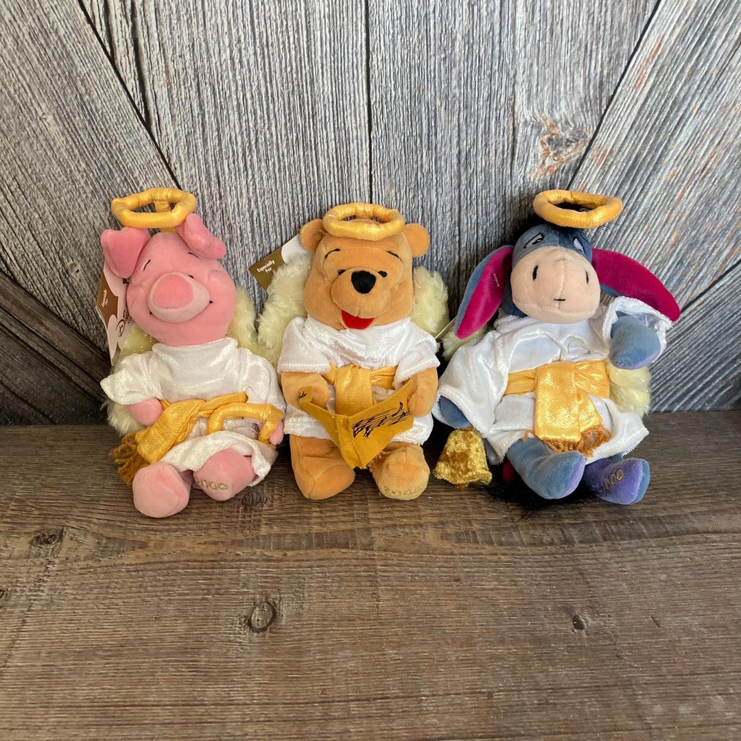 Vintage Winnie The Pooh Bean Bag Angels Christmas Carolers Pooh Eeyore