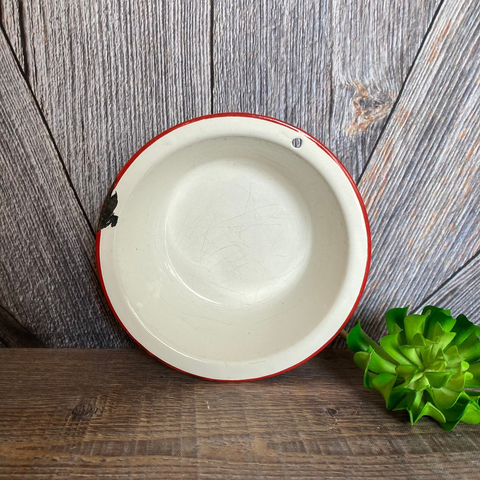 Vintage Enamel Small 7.5 Inch Bowl enamelware Basin Indoor | Etsy