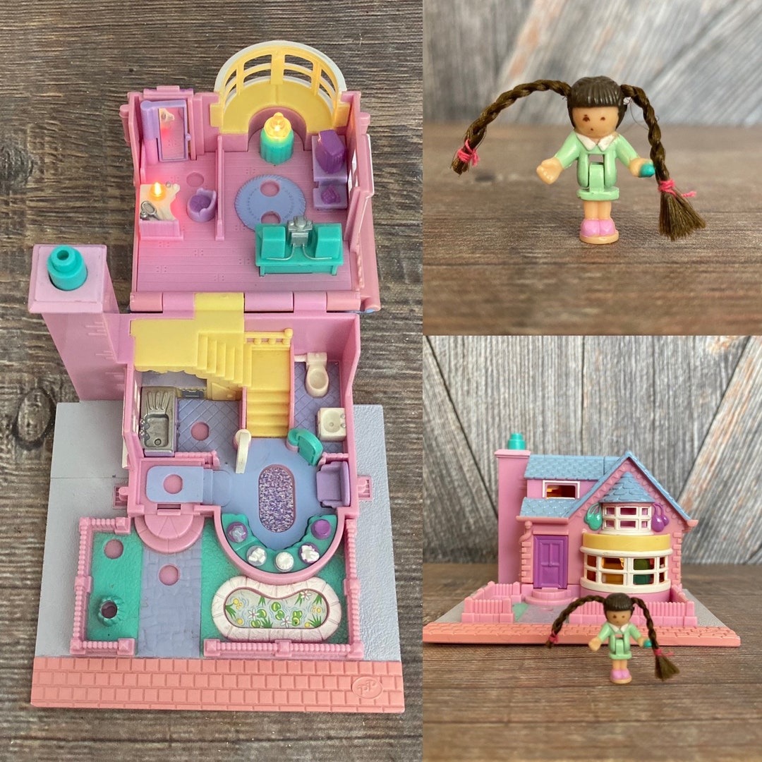 Vintage Polly Pocket Set {bay Window House Pollyville Compact Polly ...