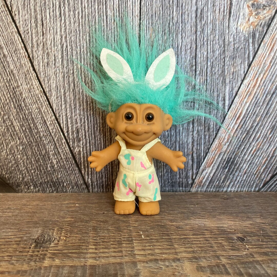 Vintage Easter Bunny Troll Doll {pastel Painter Troll Bunny Ear Hair ...