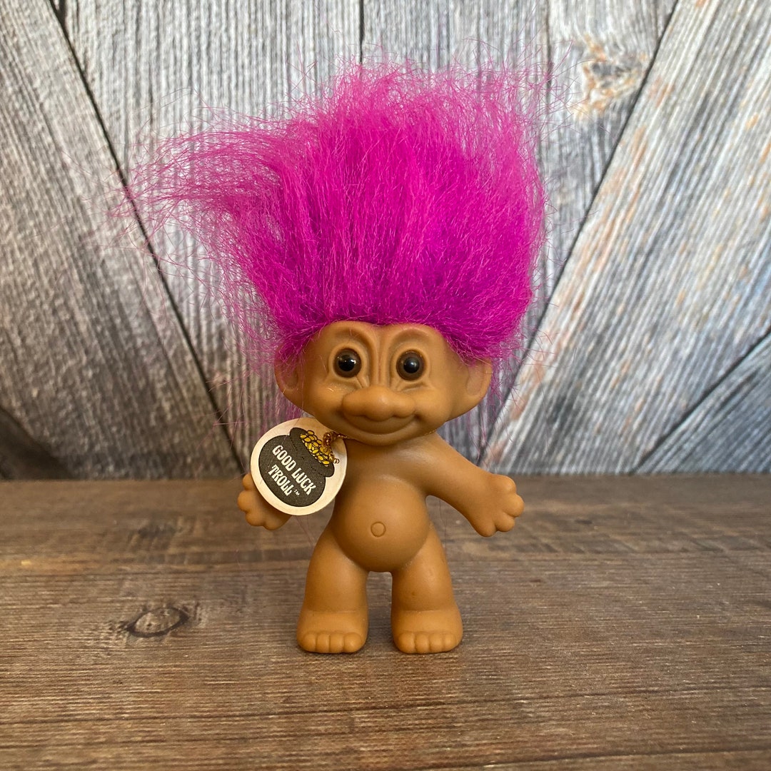 Vintage Good Luck Troll Doll {lucky Lottery Good Luck Troll With Pink ...
