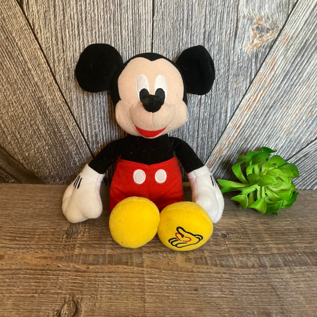 Vintage Mickey Mouse Stuffed Toy Plush Mickey {red Classic Mickey 10 ...