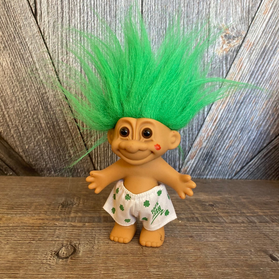 Vintage St.patrick's Day Troll Doll {leprechaun Irish Boxers Kiss Me I ...