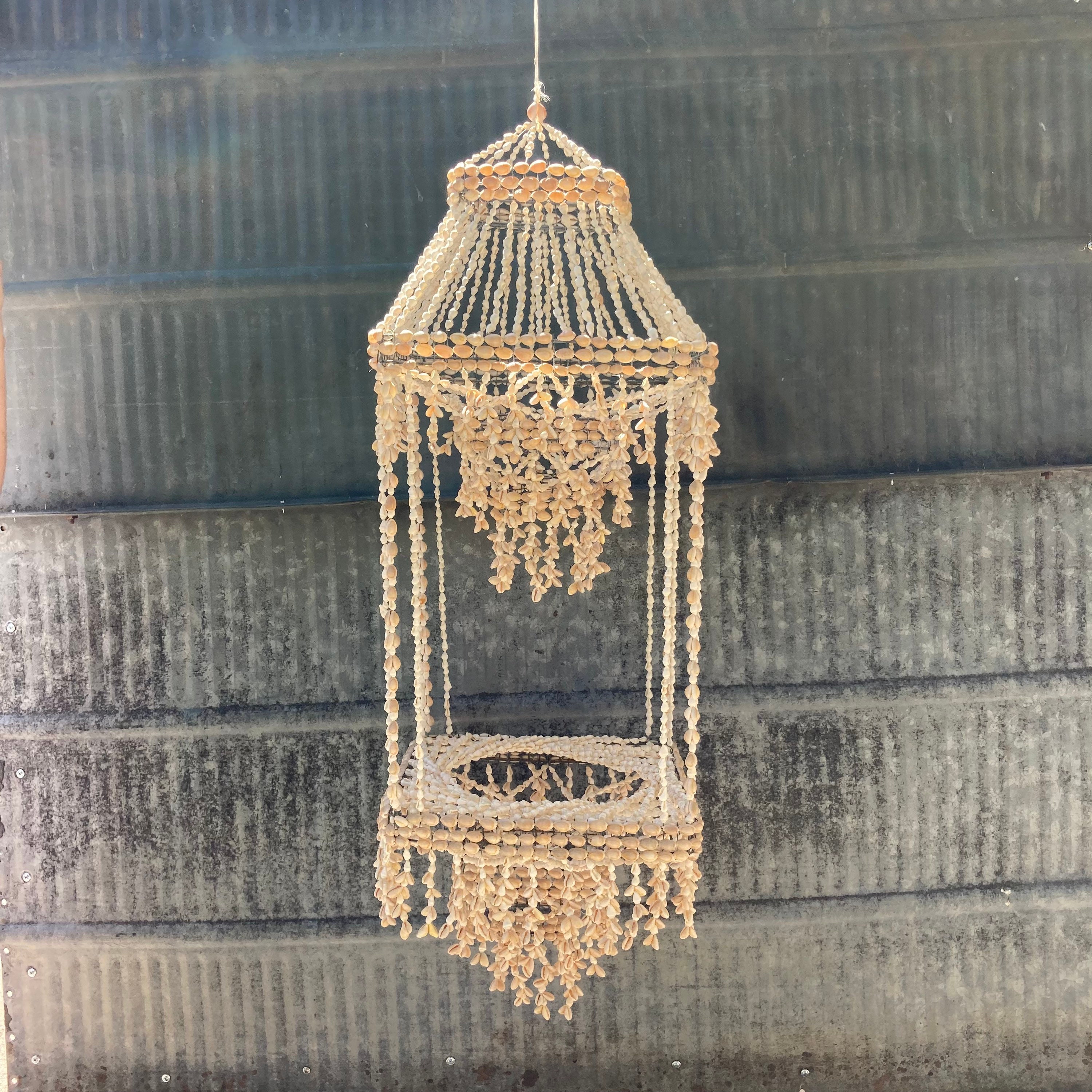 Vintage Seashell Plant Hanger Chandelier Macrame Sea Shell - Etsy