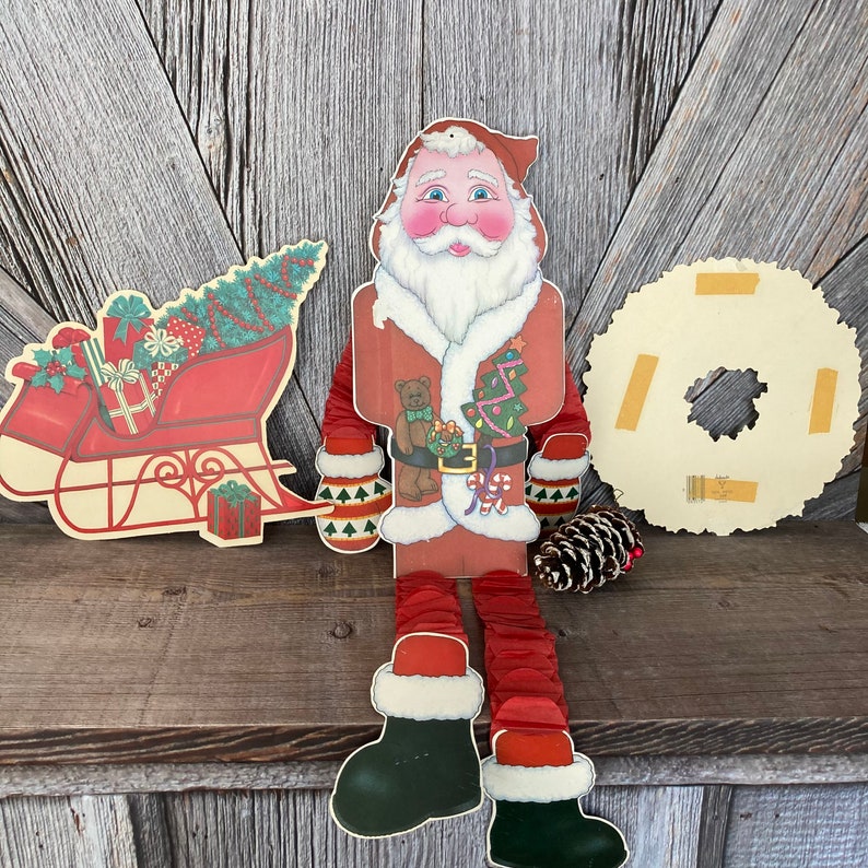 3 Vintage Christmas Die Cut Paper Decoration Kit Lot Hallmark - Etsy