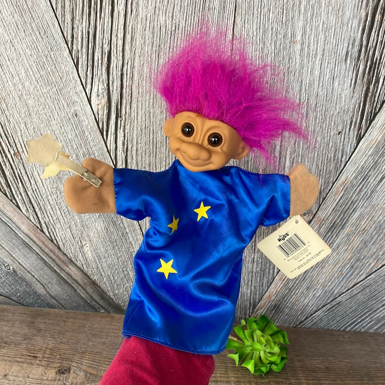 Vintage Wizard Troll Puppet Doll 90s Magic Wizard Want Hand | Etsy