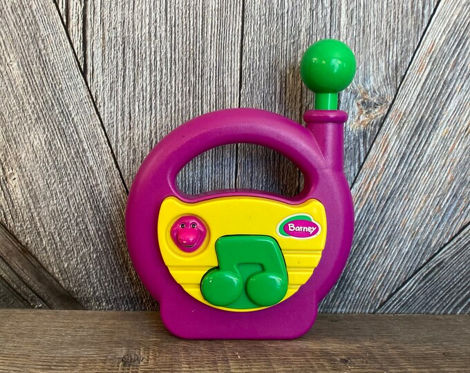 Vintage Barney Boom Box Barney Radio Musical Toy Barney the Purple ...