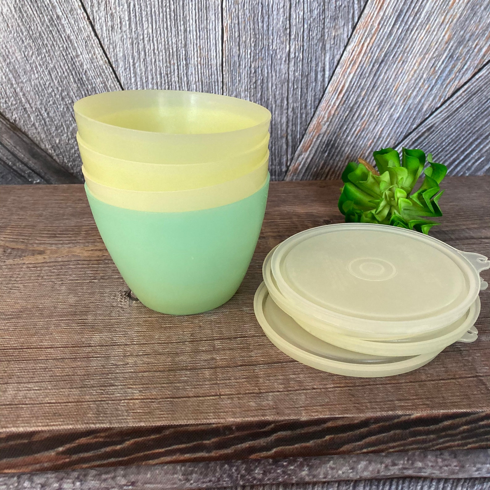 4 Vintage Tupperware Refrigerator Bowls Plastic Tupper Ware - Etsy