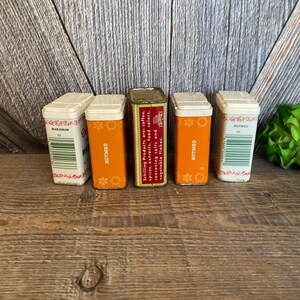 5 Vintage Spice Tins Spices Shakers Store Display Craft Supply ...
