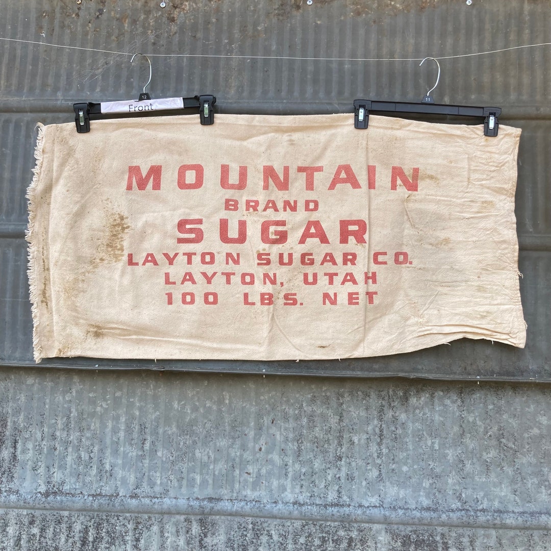 Vintage Mountain Brand Sugar Heavy Cotton Muslin Sack 40s Cloth ...