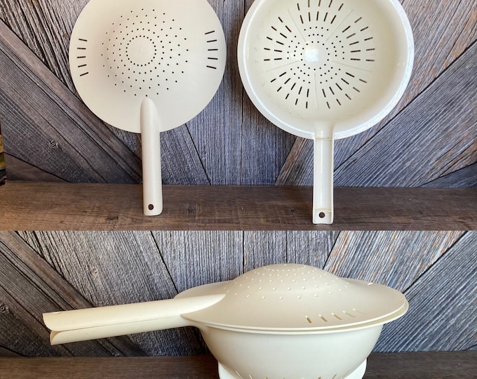 Vintage Tupperware Colander double Colander 2 Piece With Lid Plastic ...